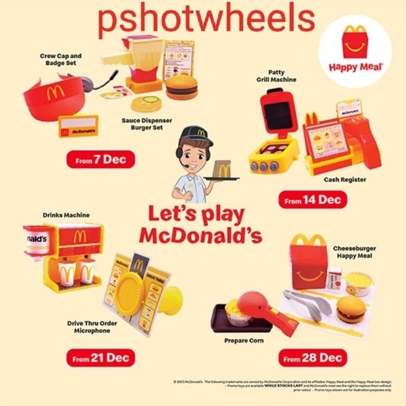 McDonald's McDonald Mcd Mekdi mainan Happy Meal Toy Let's Play Set 2023 ...