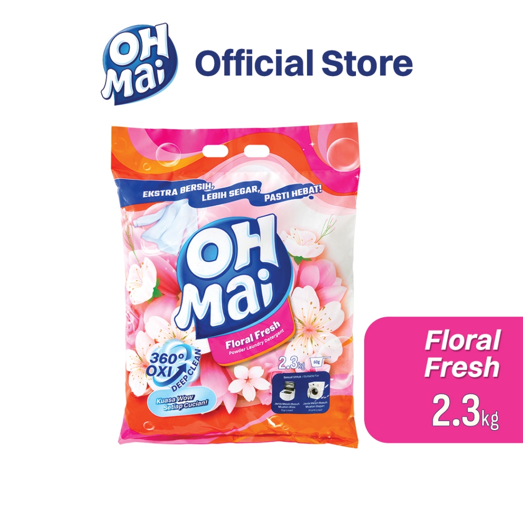 OH MAI Laundry Powder Detergent - Floral Fresh (2.3kg) | Shopee Malaysia