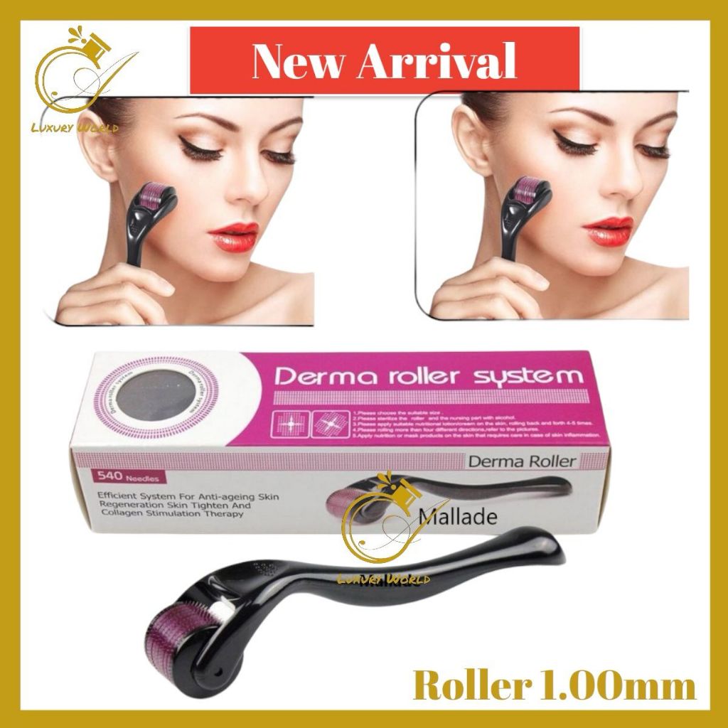 💯Ori [Upgraded Packing] Derma Roller 540 Microneedle Roller Therapy Skin Micro Needle Derma ...