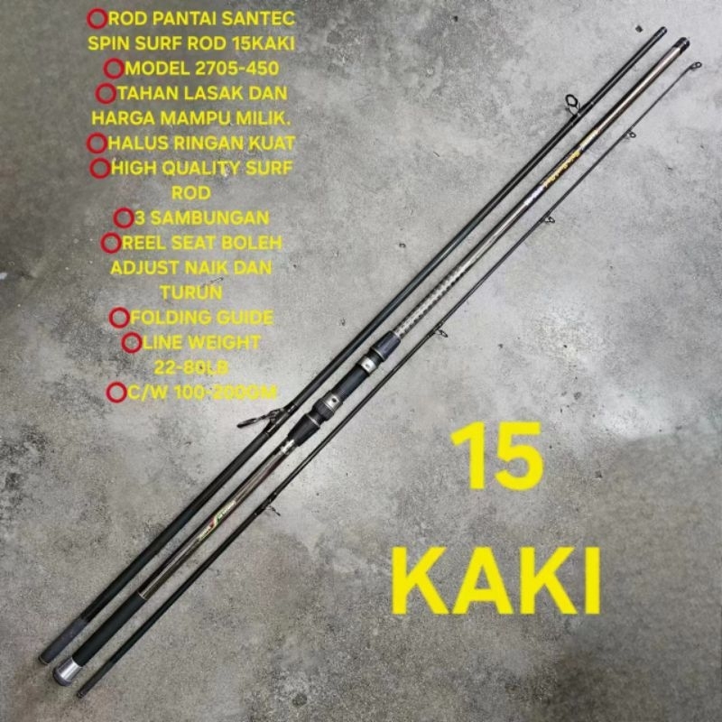 JORAN PANTAI SANTEC SPIN SURF ROD (15 KAKI) | Shopee Malaysia