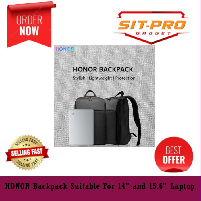 Original HONOR AD60 Backpack Suitable For 14" and 15.6" Laptop | Shopee ...