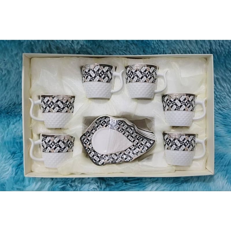 Fancy/unique Tea set Cup and saucer ceramic 200ml,100ml-12 pcs set ...