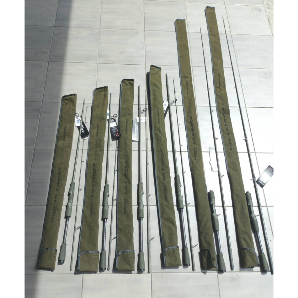 EXPERT GRAPHITE ULTIMAX FISHING ROD (SPINNING/ BAITCASTING) | Shopee ...