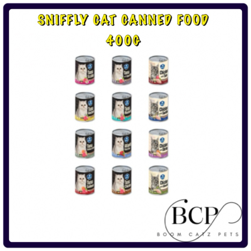 Sniffly Cat Canned Food 400g Makanan Kucing Basah Wet Food | Shopee ...