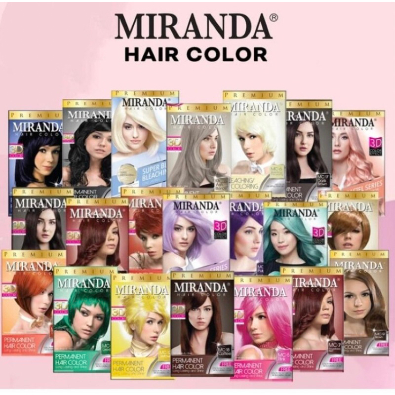PEWARNA RAMBUT>> MIRANDA Hair Color>> BL4CK H3NN4 Sachet >> | Shopee ...