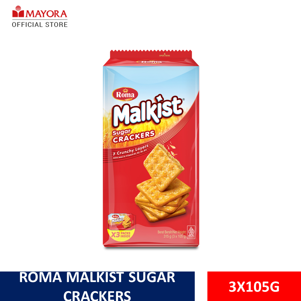 Roma Malkist Biscuit 315g (3x105g) - Sugar Crackers | Shopee Malaysia
