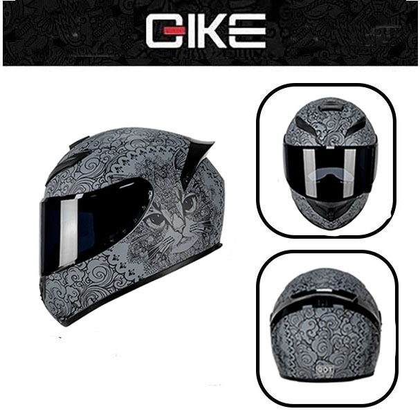 (SHIP FROM KL)QIKE 111 Full Face Motorcycle Helmet with black Lens ...