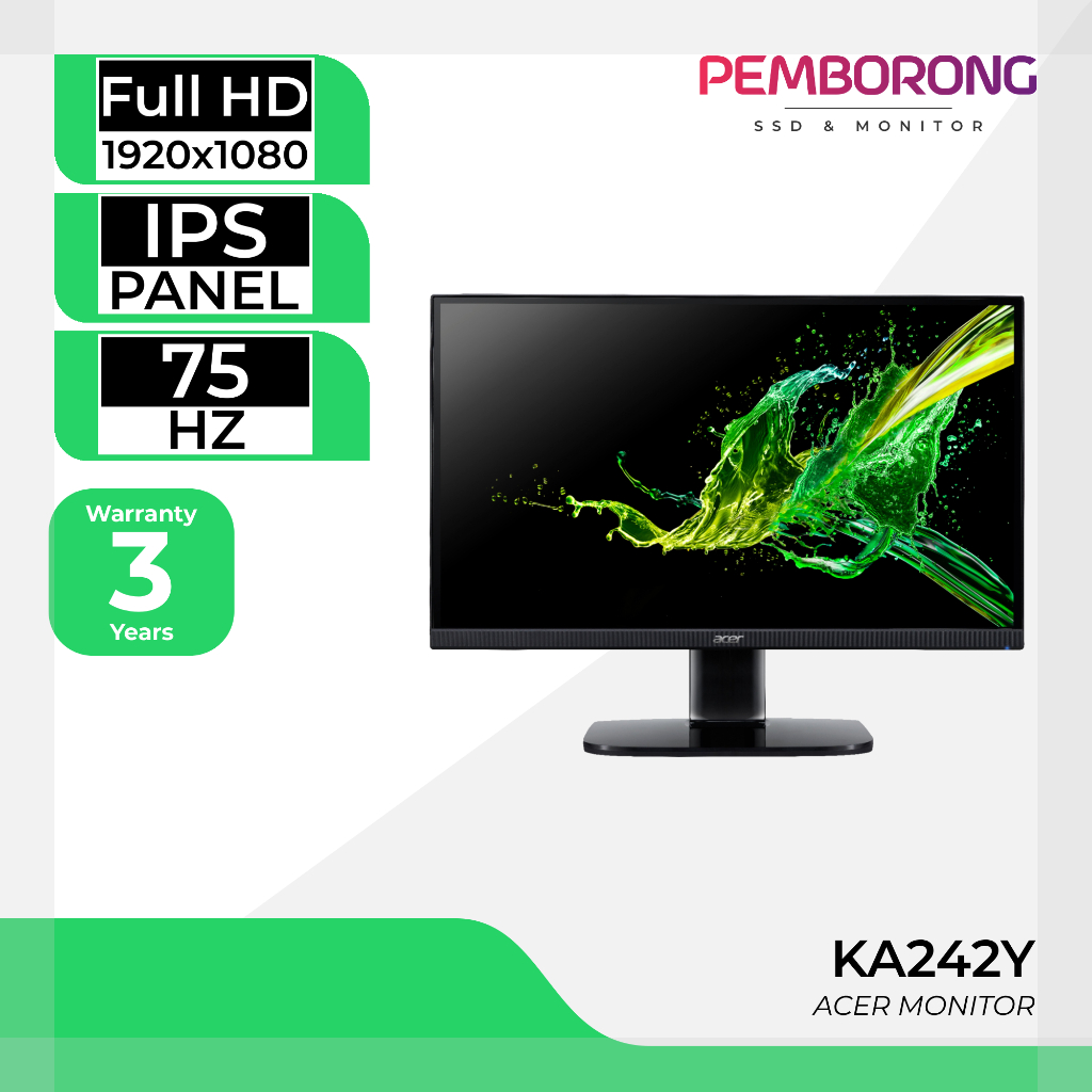 MONITOR ACER LED FLAT KA242YE , EK221Q HBI , E200Q , EK271E (20'',22'',24'',27'',FHD,HD,HDMI,VGA ...