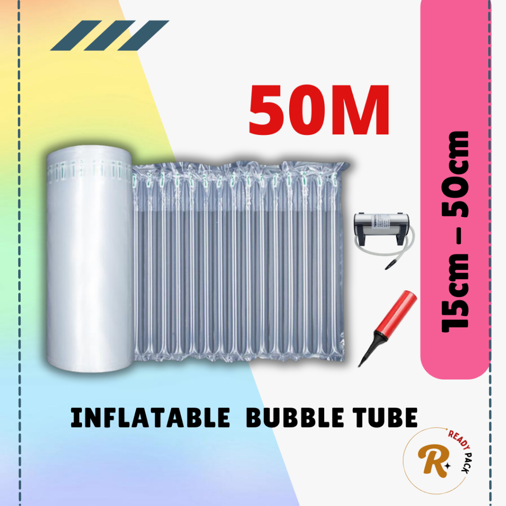 50M Inflatable Bubble Wrap Inflatable Air Packaging Air Bubble ...