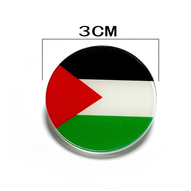 Pin Bulat Bendera Palestine Flag Pin Bendera Free Palestine Pin Brooch ...