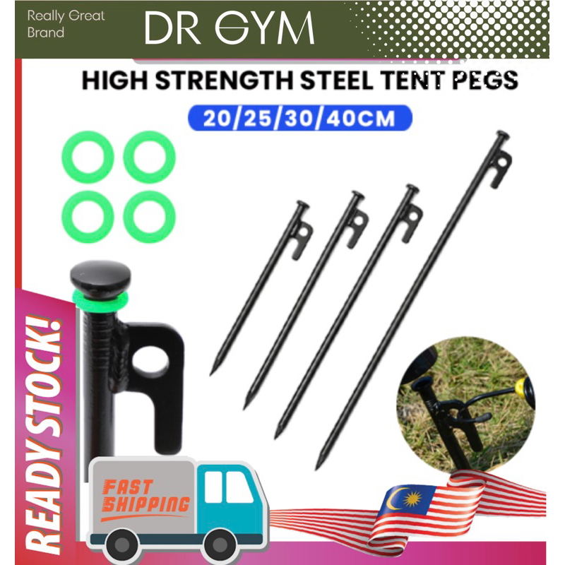 DR GYM Peg Stake 20/25/30/40cm Camping Peg Tent Peg Tarp Flysheet Sand ...