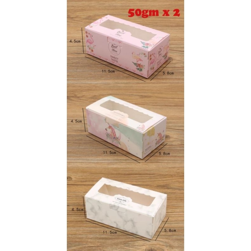 50gm Mooncake box/ Raya cake box/pastry box/Kotak kek/ Kotak kuih ...
