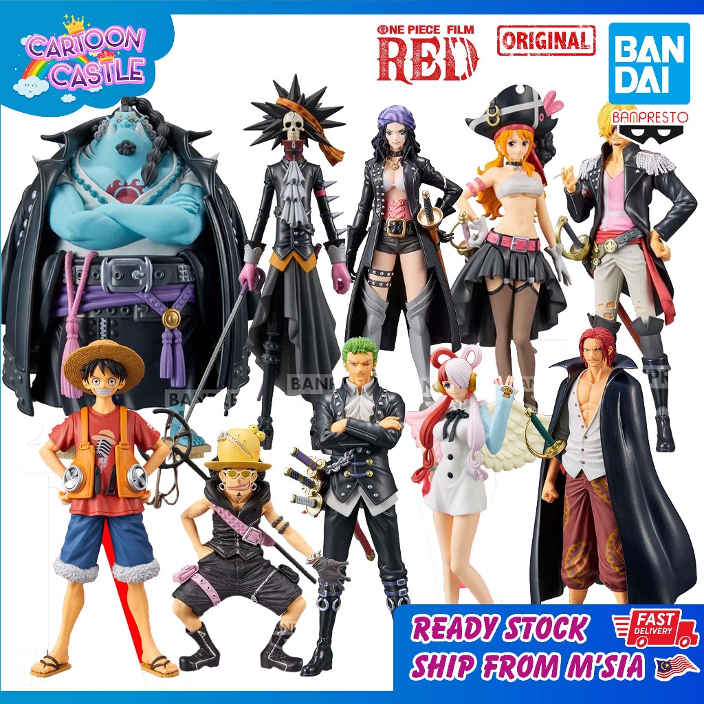 Bandai Banpresto Original One piece DXF anime Red Film Uta Luffy Zoro ...