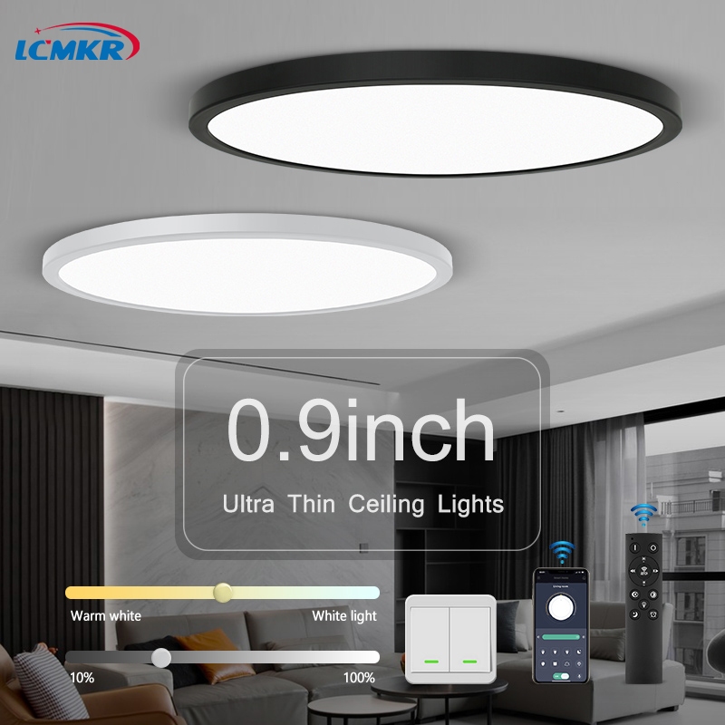 LCMKR LED CeilingLight Panel Lamp 24W 28W 38W 48W 3 Color Lights for Home Indoor Ultra thin Home ...