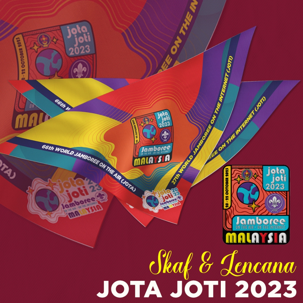 EDISI TERHAD : SET SKAF DAN LENCANA JOTA JOTI 2023 | Shopee Malaysia