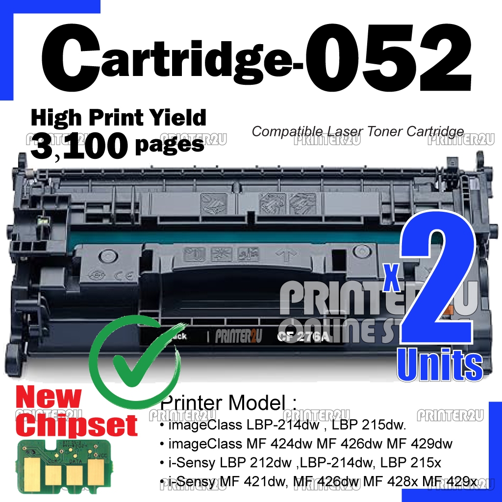 2x Compatible Canon 052 Cartridge 052 LBP214dw LBP-214dw / LBP215x LBP-215x / MF426dw MF-426dw ...