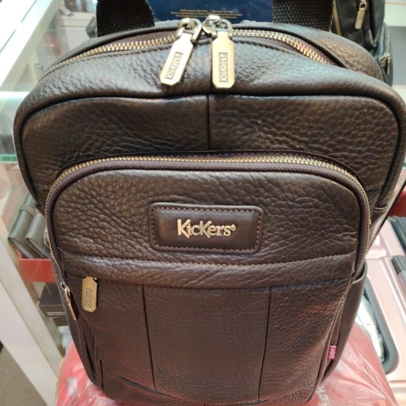 Kickers Genuine Leather Backpack KIC-S-78080 | Shopee Malaysia