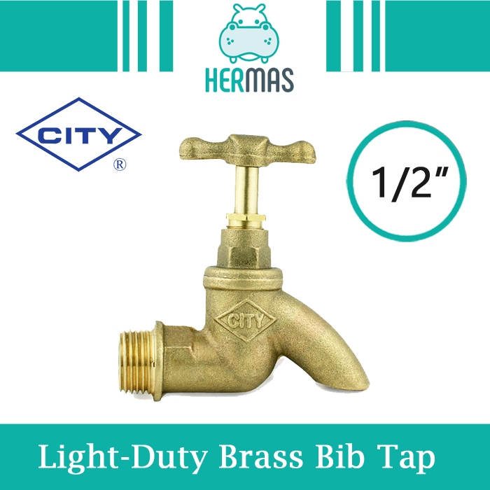 CITY 1/2" 15MM LIGHT DUTY BRASS BIB TAP COPPER WATER TAP | Shopee Malaysia
