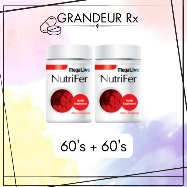 Megalive Nutrifer Iron Supplement with Folic Acid Vitamin C Vitamin B12 ...