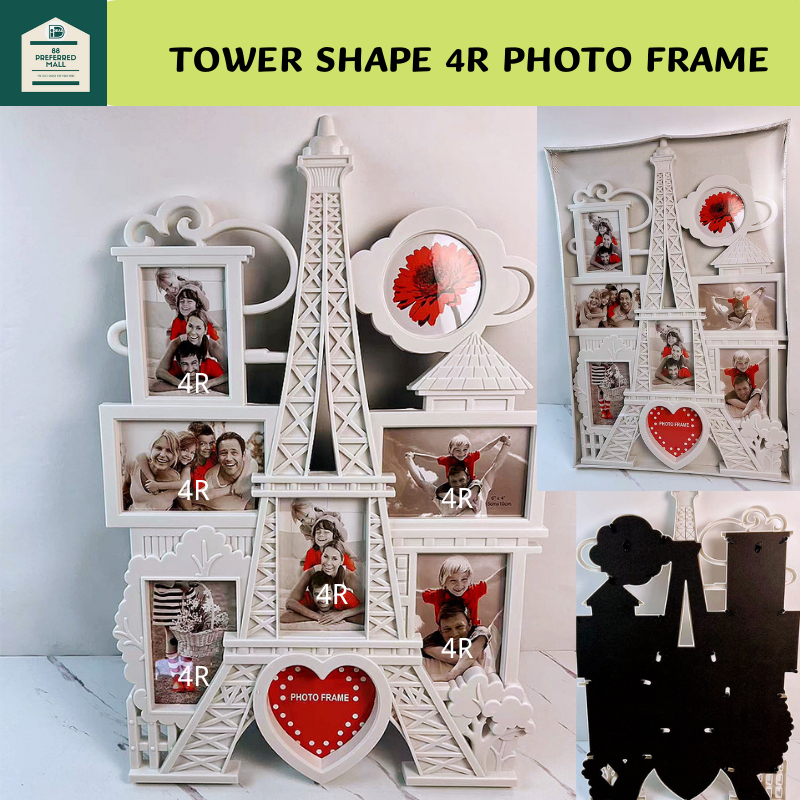 Iron Tower Shape Combination Photo Frame 4R Photo Frame Hanging Wall ...