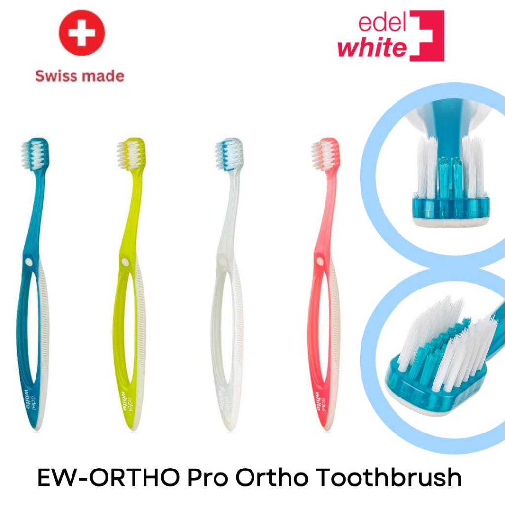 [Braces Toothbrush] Edel White Pro Ortho Toothbrush | Shopee Malaysia