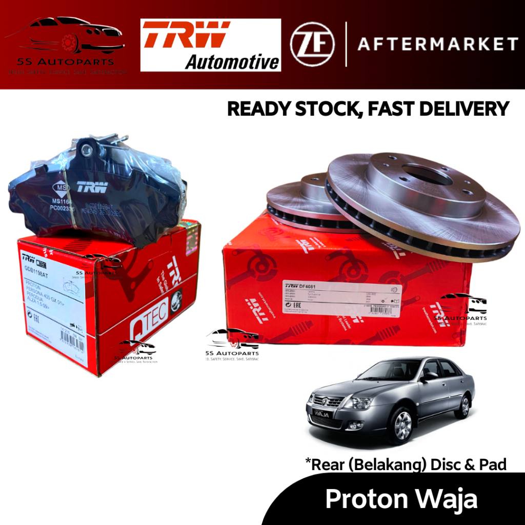 TRW Proton Waja 1.6/1.8, MMC & Volvo S40 Rear (Belakang) Disc Rotor ...