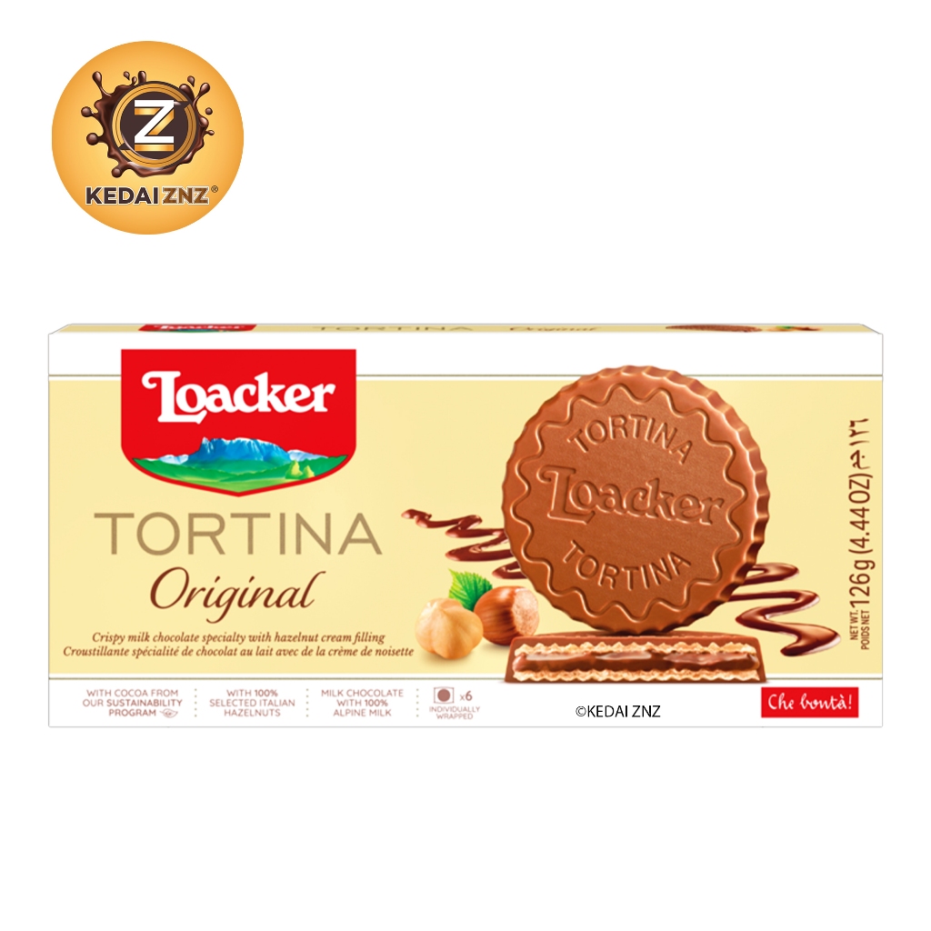 Chocolate Loacker TORTINA Original Hazelnut Wafer Chocolate Box 126g ...