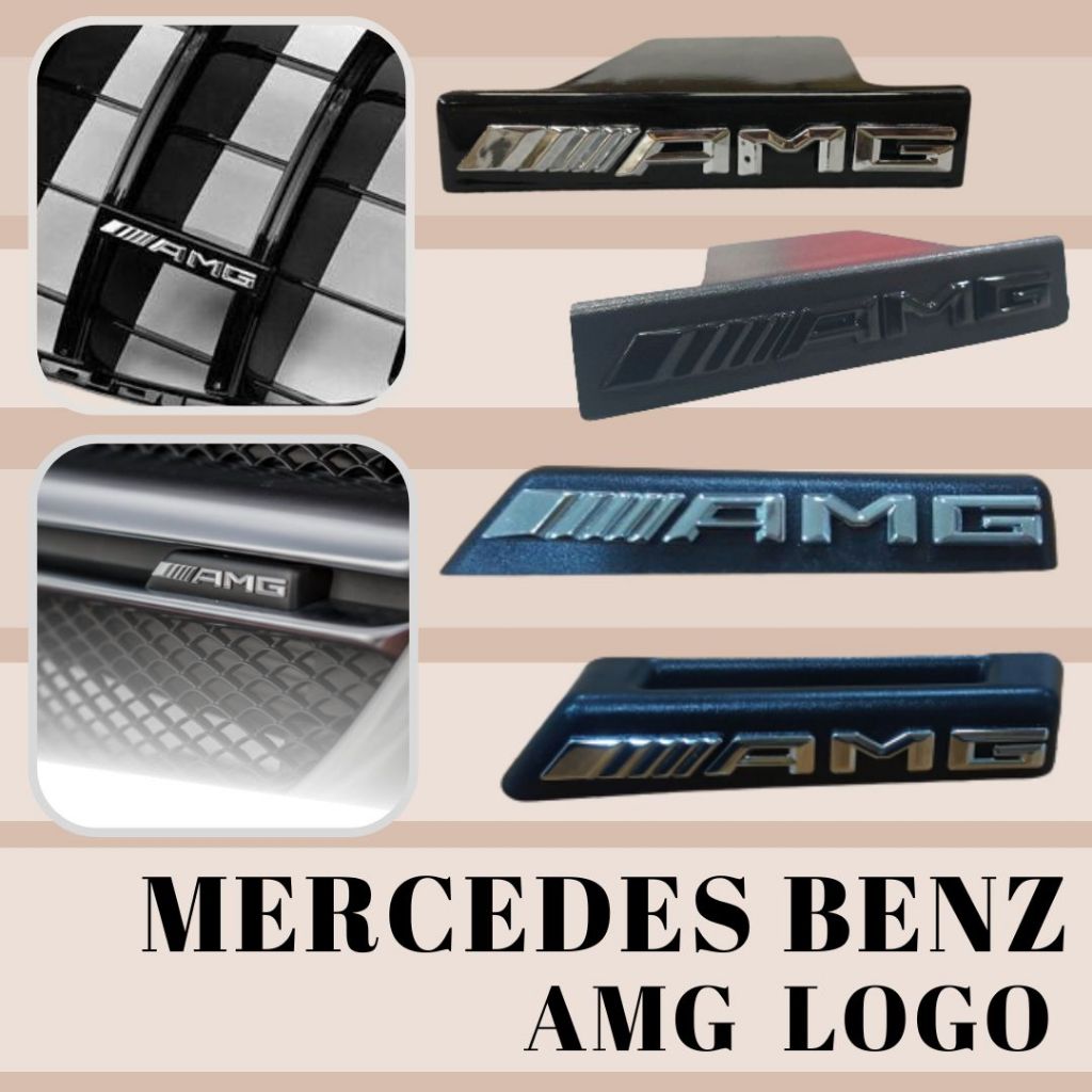 MERCEDES AMG Logos Emblems for GRILL | Shopee Malaysia