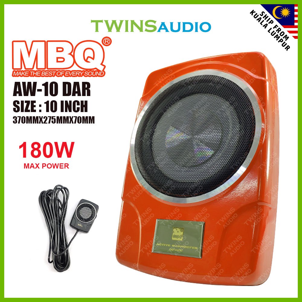 Car Active Subwoofer MBQ 10 inch / 8 Inch Underseat Subwoofer | Shopee ...