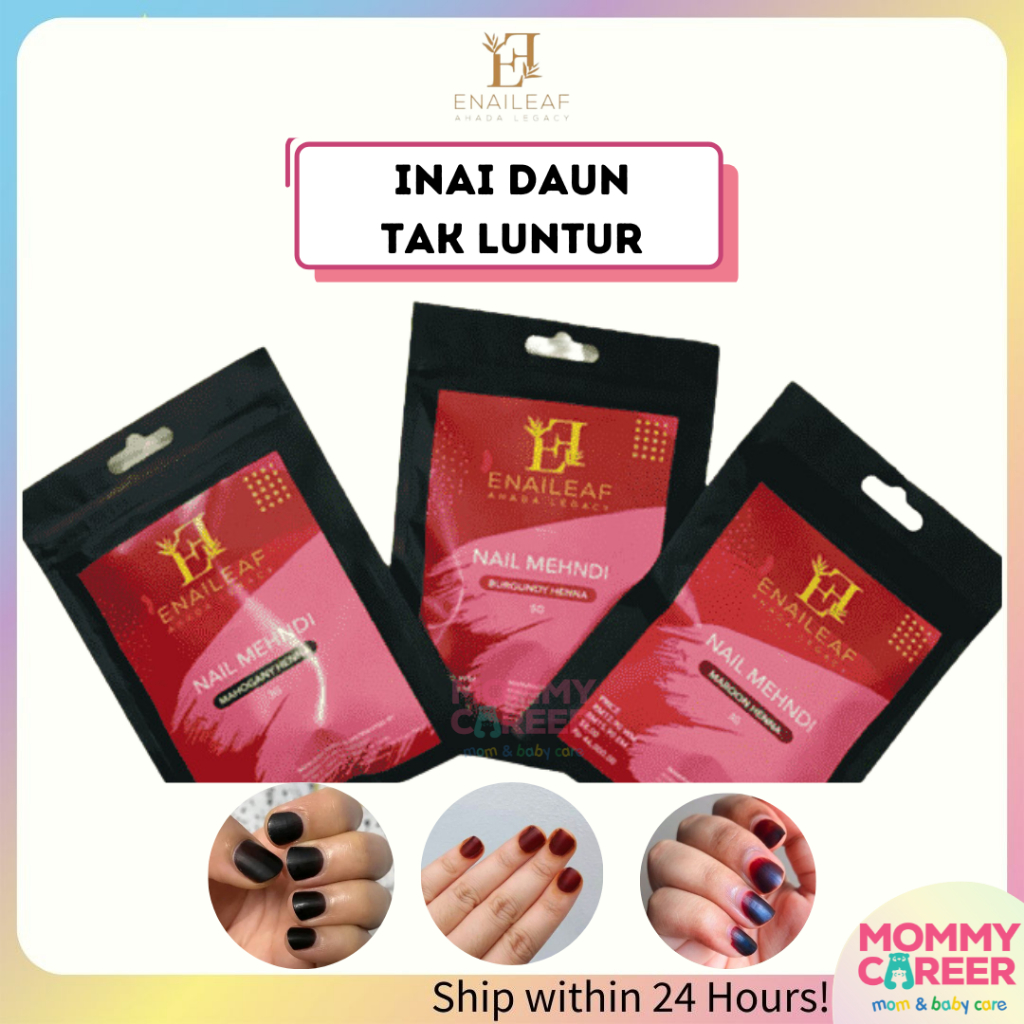 Serbuk Inai Daun Asli Enaileaf Nail Henna Powder Mehndi Inai Kuku ...