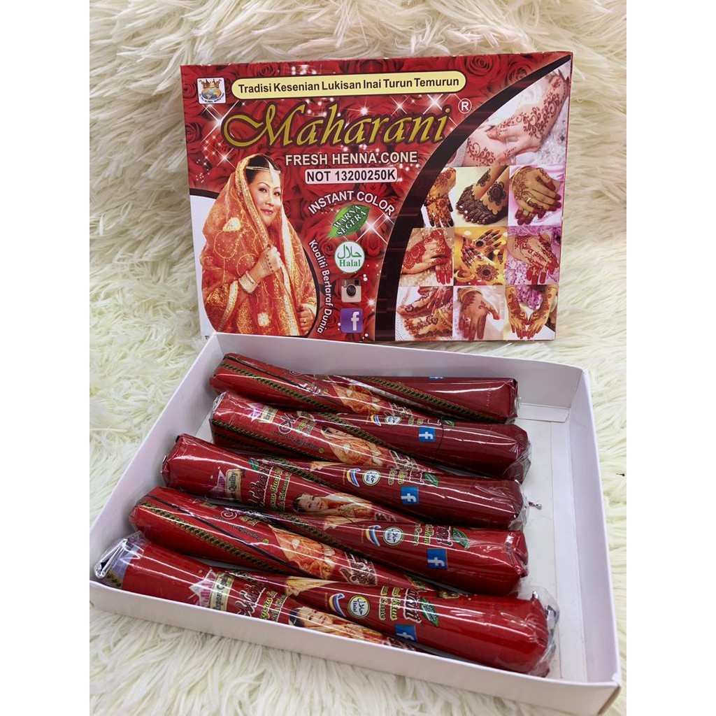 Fresh halal Cone Inai Kon / Lukis Size Besar ( 1 cone) | Shopee Malaysia