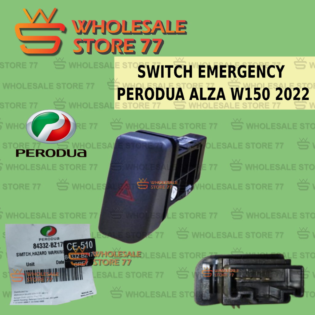 ORIGINAL| PERODUA ALZA W150 2022 EMERGENCY SWITCH/HAZARD SWITCH/DOUBLE ...