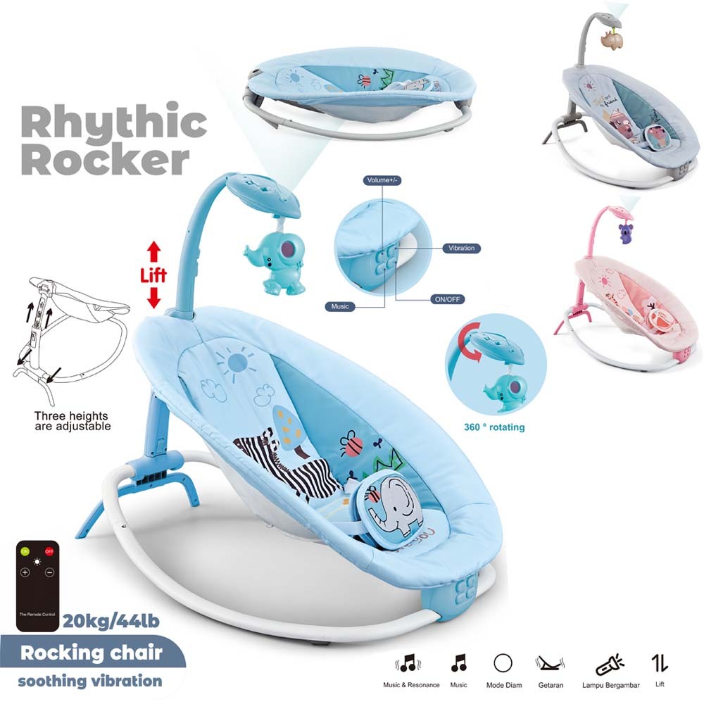 Rhythic Rocker Newborn Baby Rocker Bouncer Electronic Cradle Rocking ...