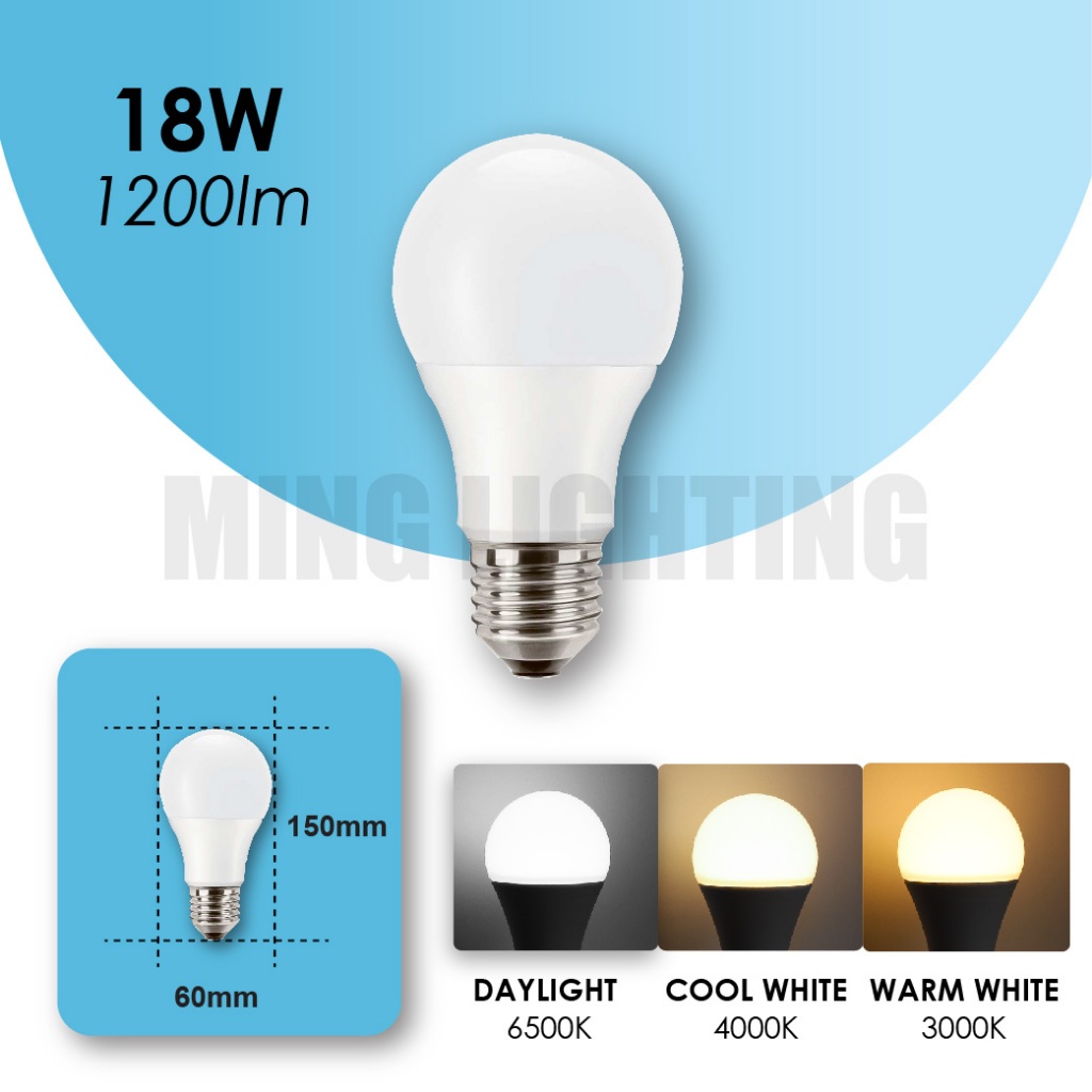 [Sirim] LED E27 Bulb 5W 9W 10W 12W 15W Mentol Lampu Energy Saving Table Lamp Ceiling Down Light ...