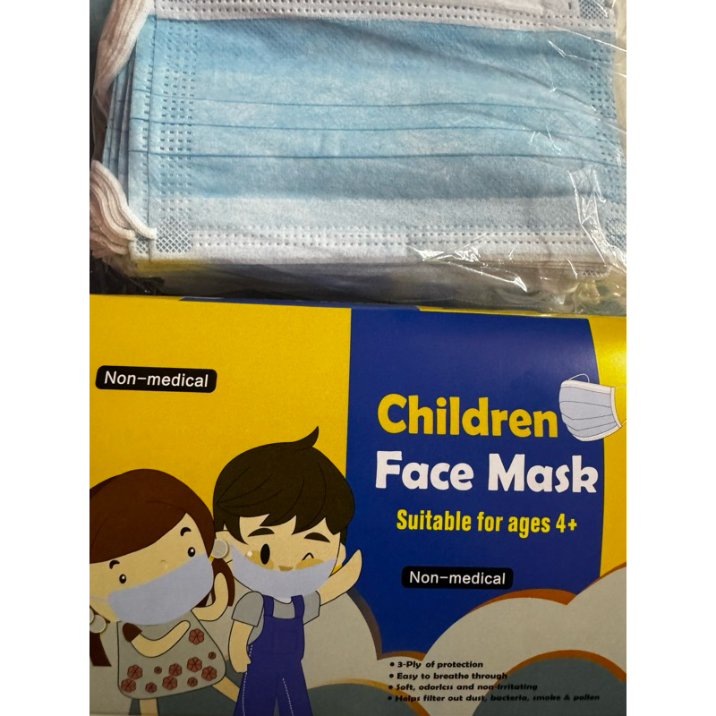 50pcs Malaysia Ready Stock Disposable 3 Ply Kids Mask Face Mask Earloop ...