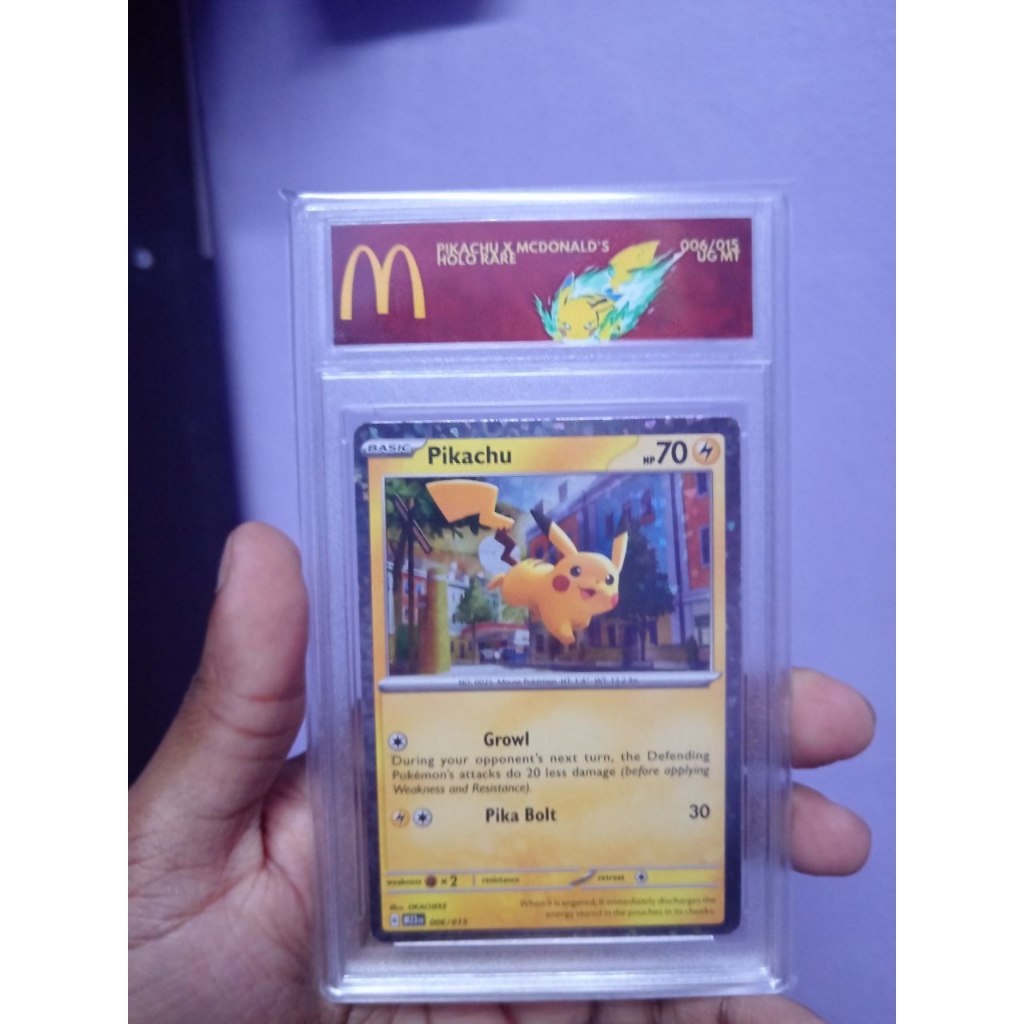 ORIGINAL pikachu slab set McDonald's MCD card authentic , free case ptcg tcg limited editon ...