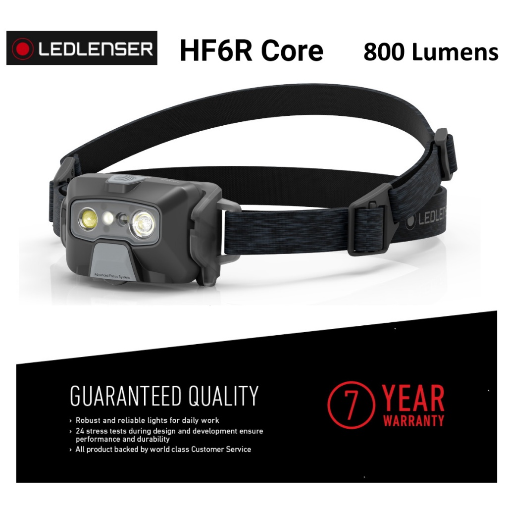 LED LENSER High Quality HF6R Core 800 Lumens Rechargeable Headlamp (MALAYSIA WARRANTY) | Shopee ...