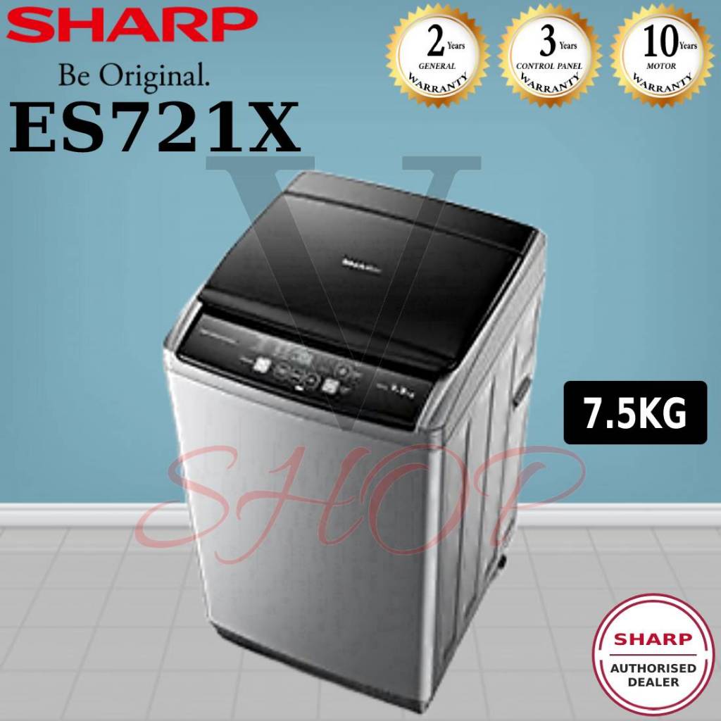SHARP 7.5KG || 8.5KG WASHING MACHINE ES721X || ES821X | Shopee Malaysia