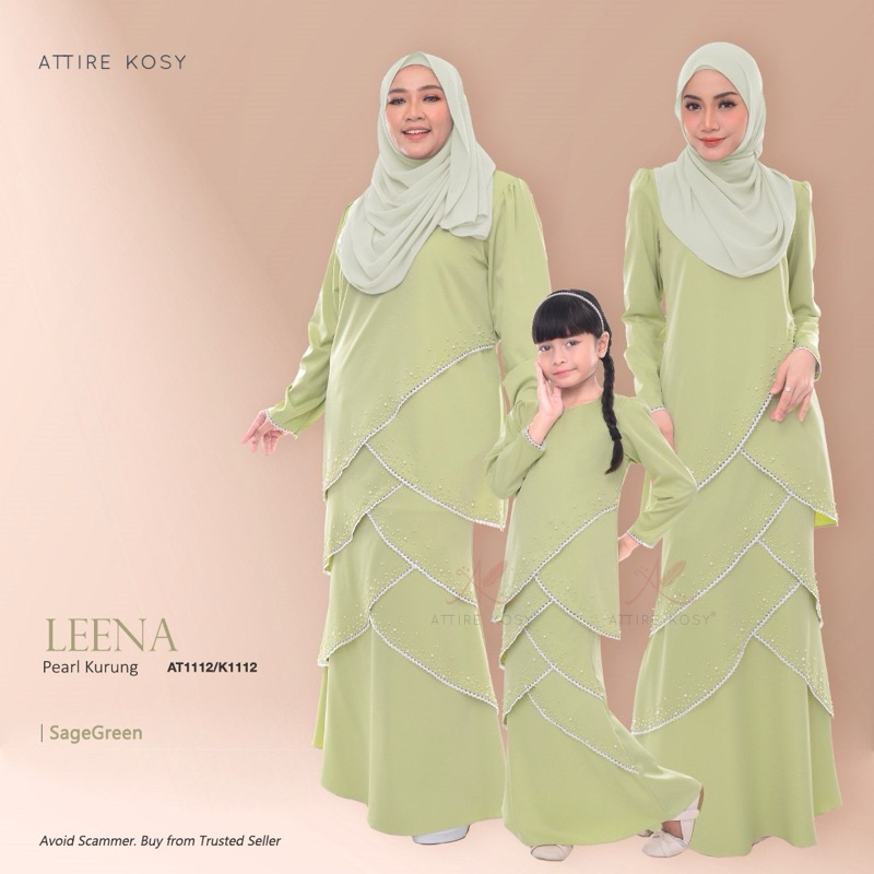 🔥RAYA 2024) TEMA SEDONDON SAGE GREEN - SEDONDON FAMILY IBU (SIZE 34-60 ...