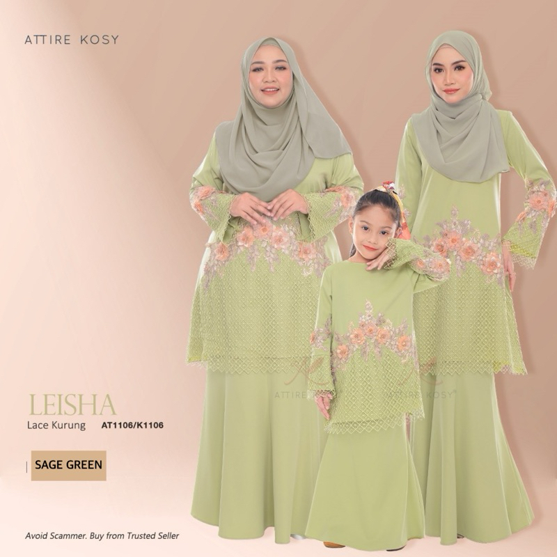 🔥RAYA 2024) TEMA SEDONDON SAGE GREEN - SEDONDON FAMILY IBU (SIZE 34-60 ...