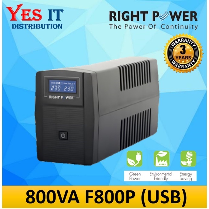 RIGHT POWER F800P USB / F1200P / F1500P / F2200P UPS 800VA 1200VA ...