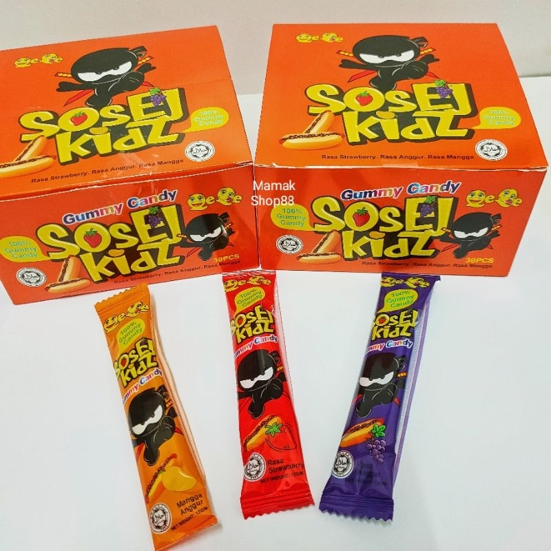 QeQe Sosej Kidz Gummy Candy 30pcs (HALAL) | Shopee Malaysia