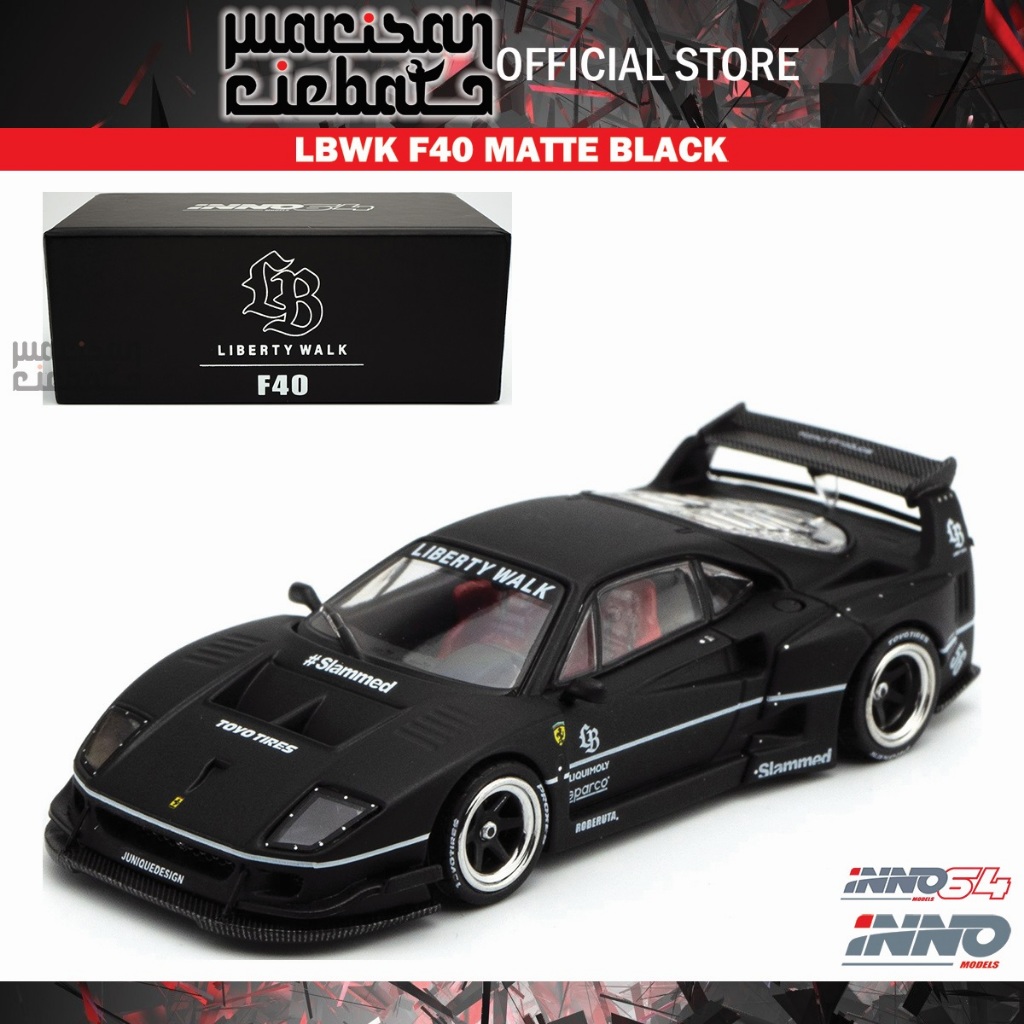 Inno Models Inno64 1/64 LBWK F40 Matte Black Hong Kong Toycar Salon ...