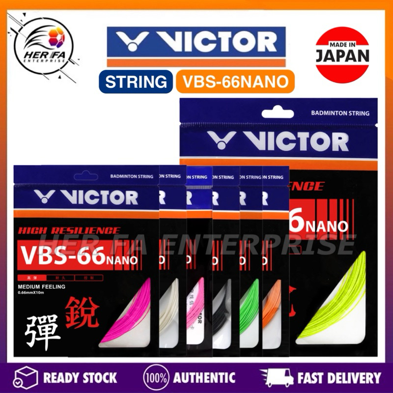 VICTOR VBS-66Nano Badminton String 100%ORIGINAL Made in Japan 8colour Tali Racket Badminton VBS ...