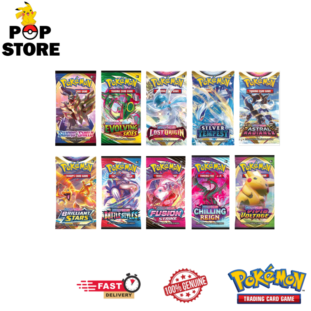 Pokemon TCG Series Booster Pack - Pokemon 151,Astral, Origins, Crown ...