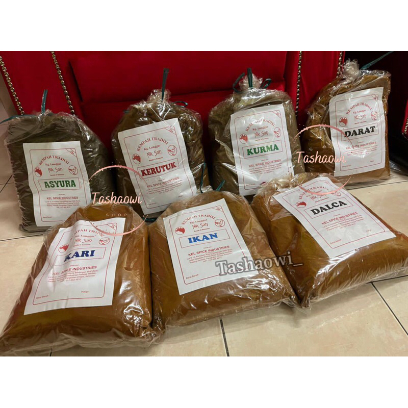 Rempah Gulai Kg Langgar / Rempah Gulai Asli Kelantan / Rempah Nik Sah ...