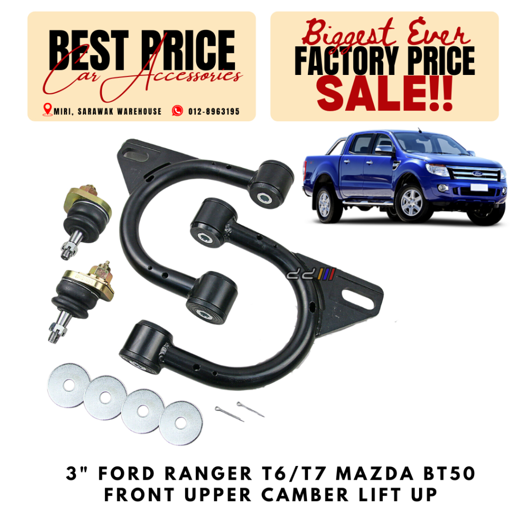 3" FORD RANGER T6/T7 MAZDA BT50 Front Upper Control Arm Adjustable ...