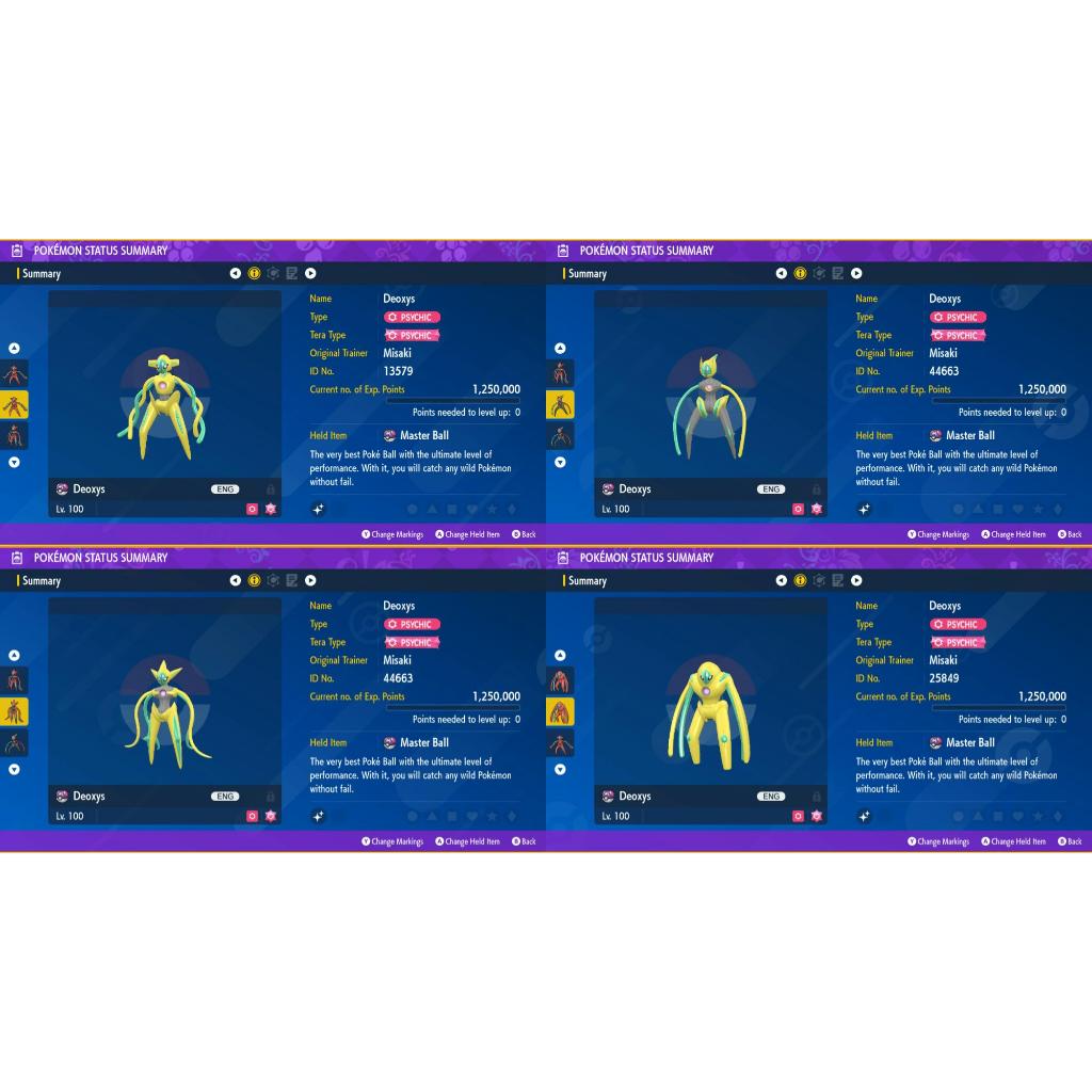 Pokemon Scarlet & Violet - Shiny Deoxys All Form Hypertrained Full Ev ...