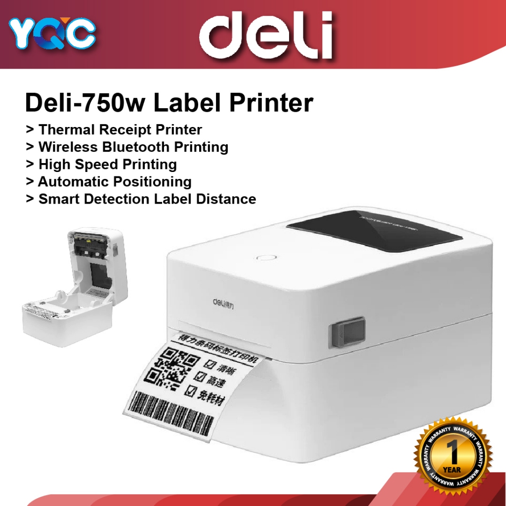 Deli DL-750W Code Label USB Wireless Thermal Printer | Shopee Malaysia