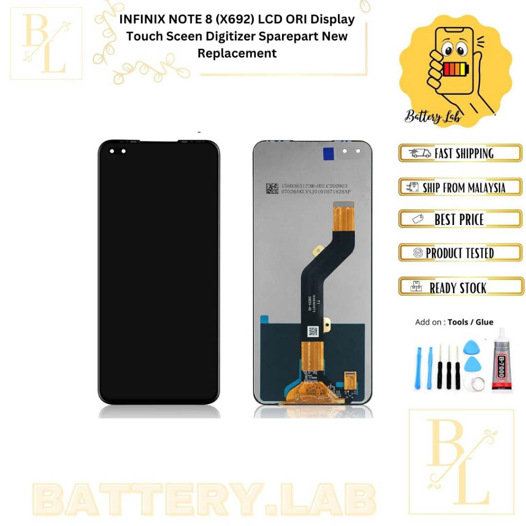 INFINIX NOTE 8 (X692) LCD ORI Display Touch Sceen Digitizer Sparepart ...